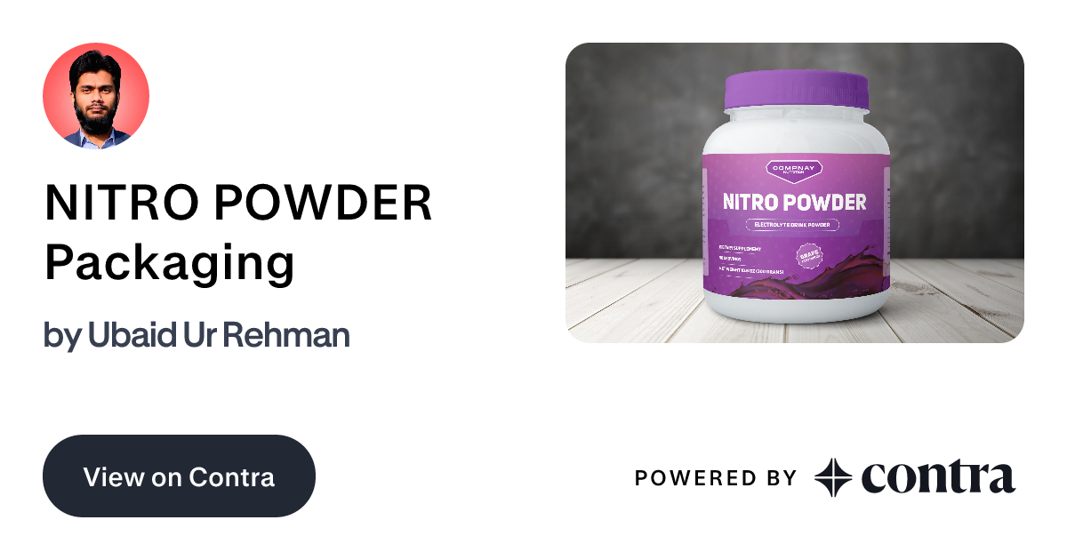 NITRO POWDER Packaging by Ubaid Ur Rehman