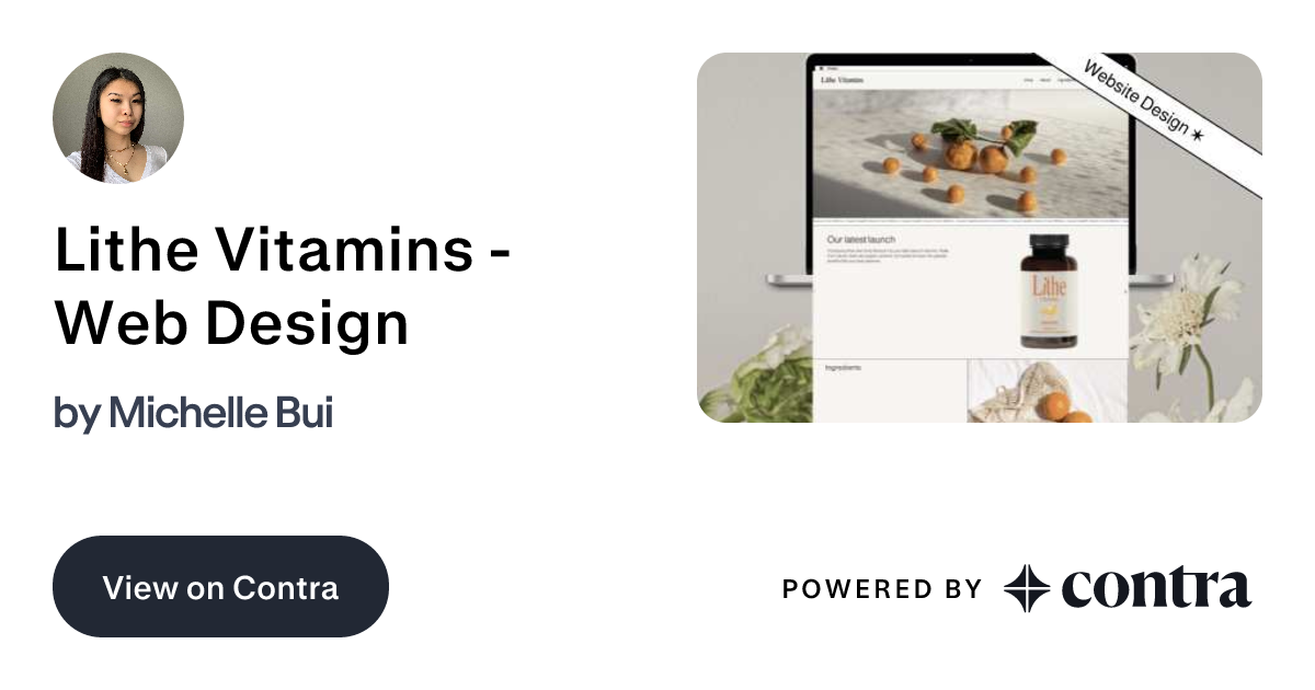 Lithe Vitamins - Web Design by Michelle Bui