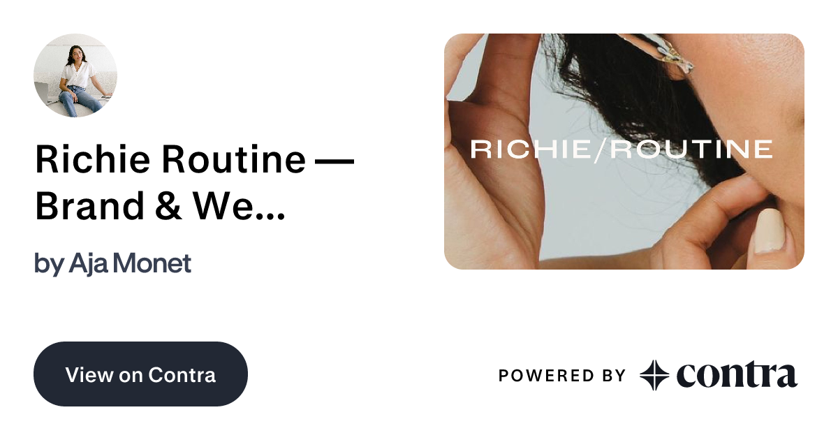 Richie Routine — Brand & Website Design by Aja Monet
