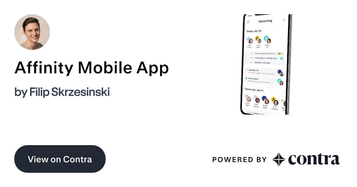 Affinity Mobile App by Filip Skrzesinski