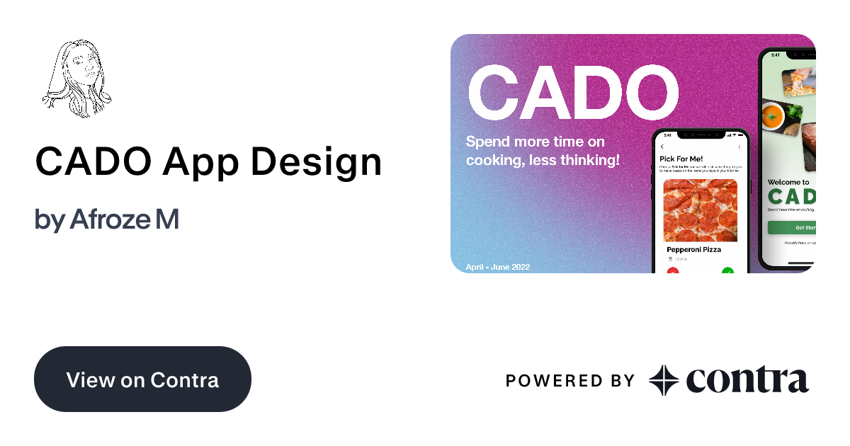 CADO App Design by Afroze M