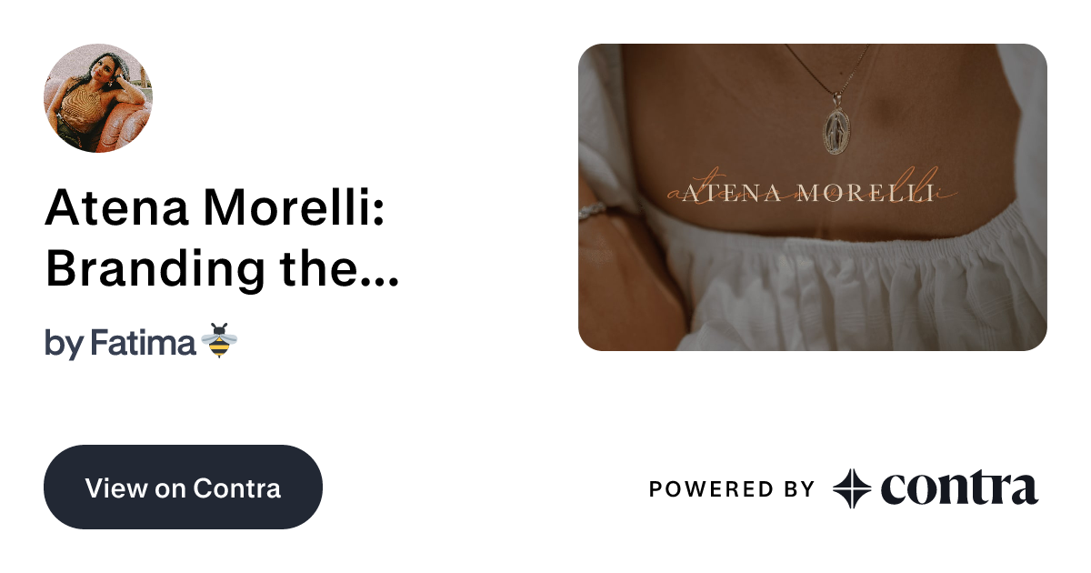 Atena Morelli: Branding the Sacred Journey by Fatima 🐝