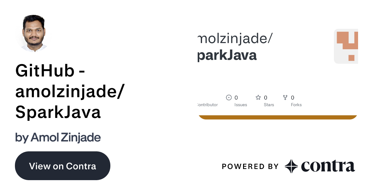 GitHub - amolzinjade/SparkJava by Amol Zinjade
