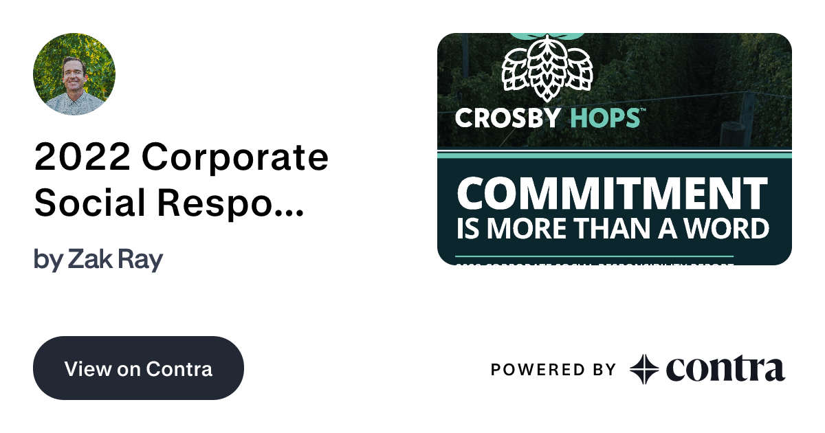 2022 Corporate Social Responsibility Report by Zak Ray