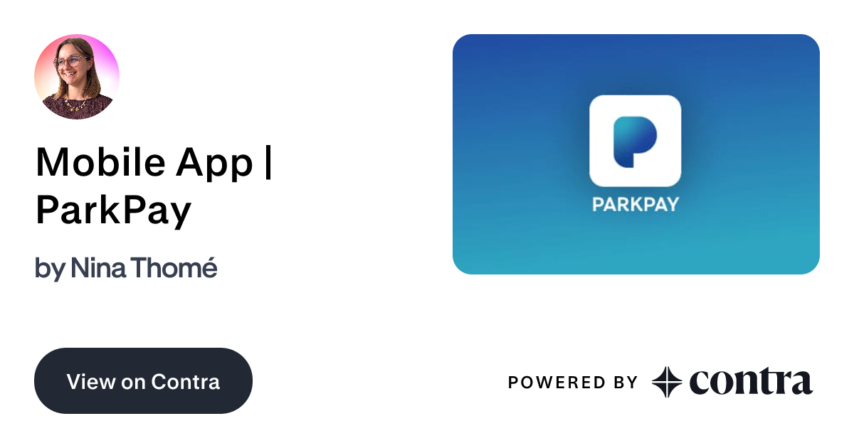 Mobile App : ParkPay by Nina Thomé