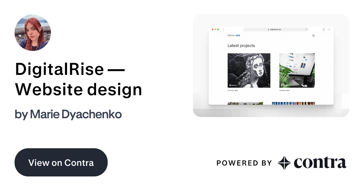 DigitalRise –– Website design by Marie Dyachenko