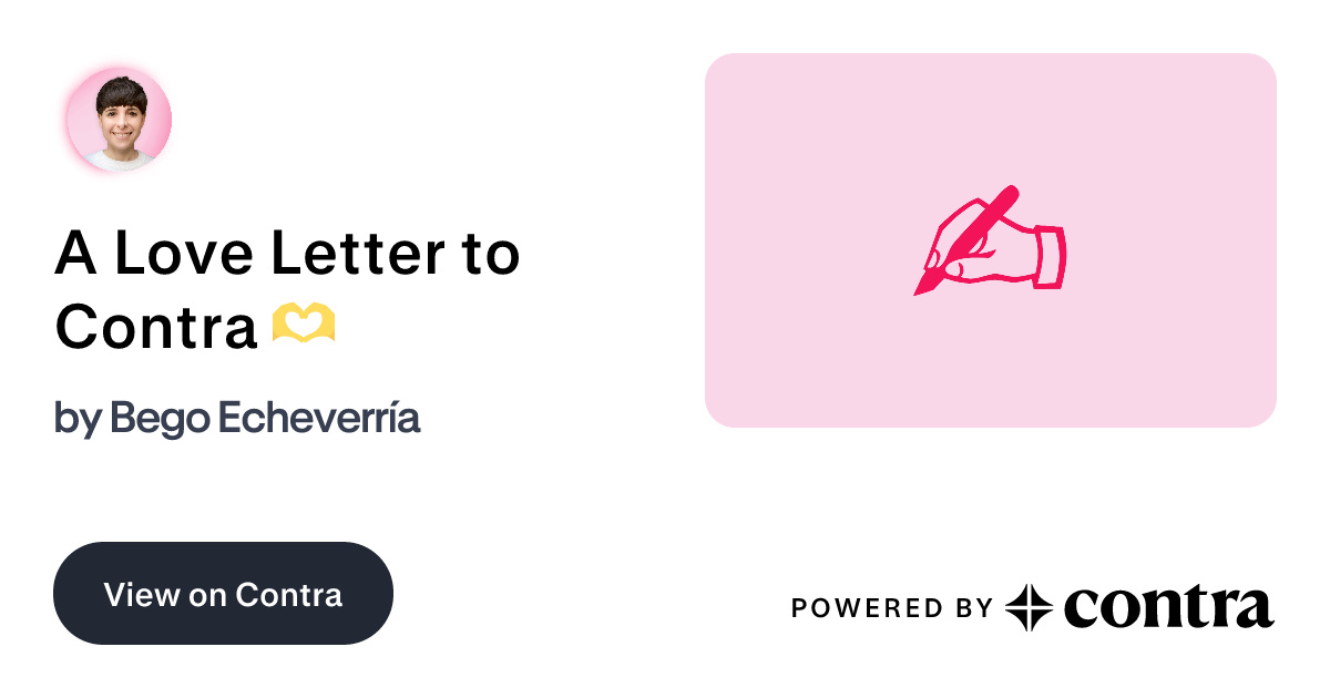 A Love Letter to Contra 🫶 by Bego Echeverría