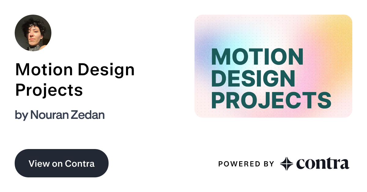 Motion Design Projects by Nouran Zedan