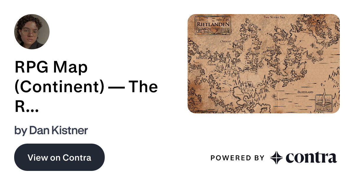 RPG Map (Continent) — The Rushlands by Dan Kistner