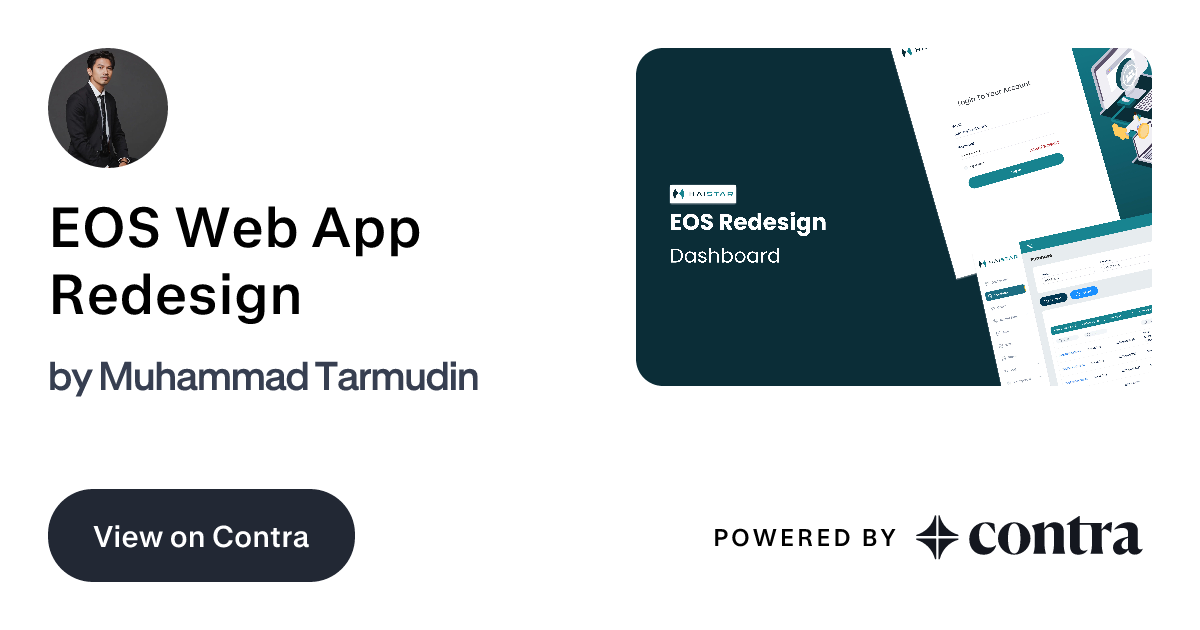 EOS Web App Redesign by Muhammad Tarmudin