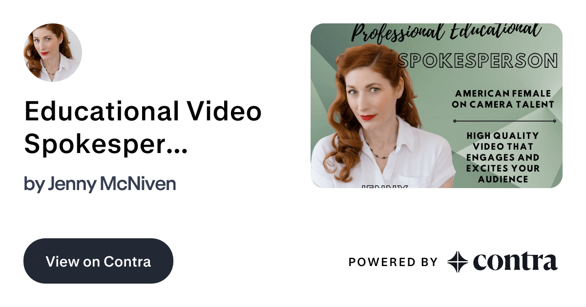 Educational Video Spokesperson Content Sample by Jenny McNiven