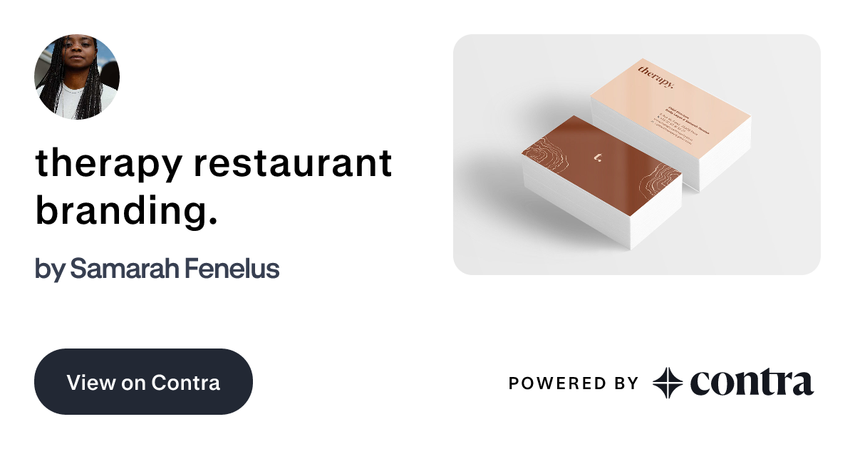 therapy restaurant branding. by Samarah Fenelus