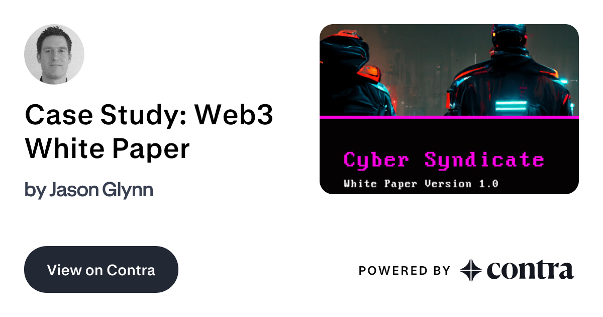 Case Study: Web3 White Paper by Jason Glynn