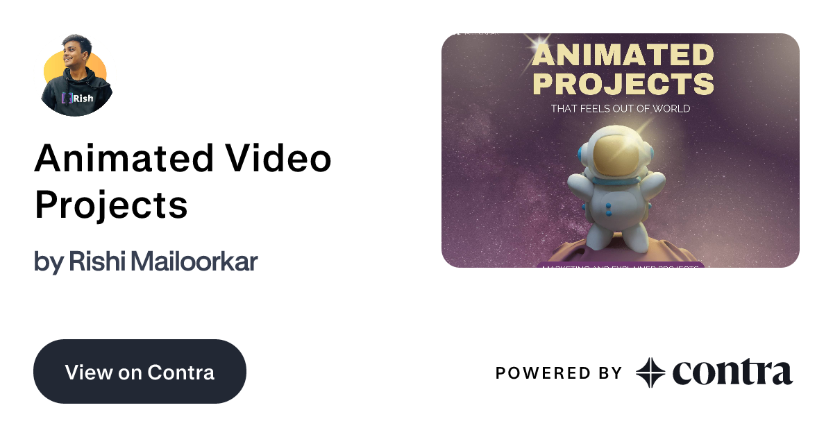 Animated Video Projects by Rishi Mailoorkar