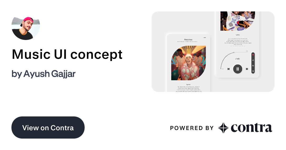 Music UI concept by Ayush Gajjar