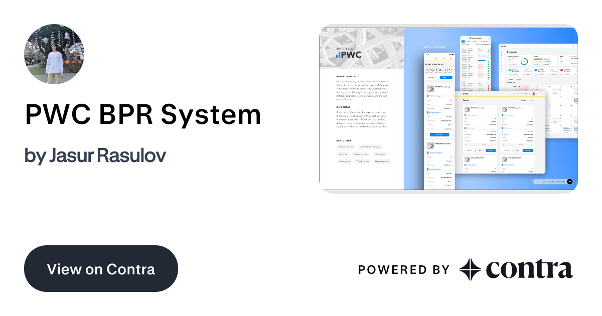PWC BPR System by Jasur Rasulov