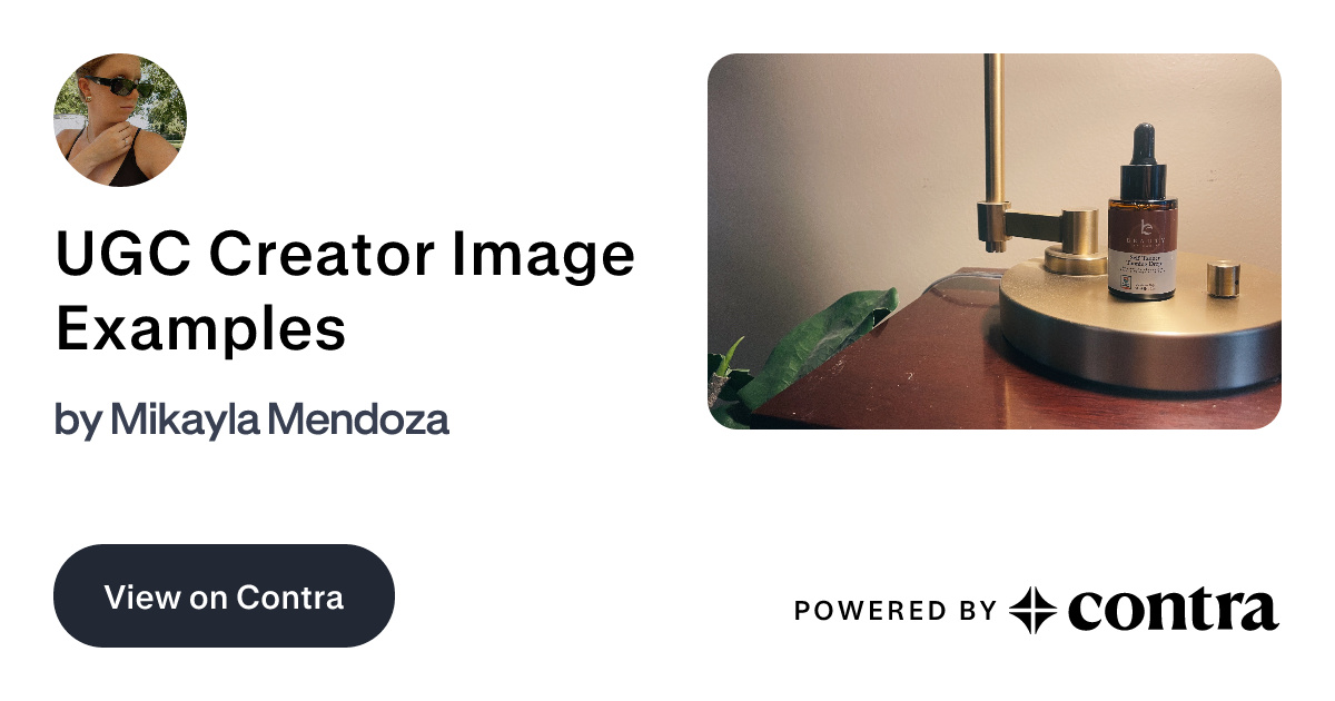 UGC Creator Image Examples by Mikayla Mendoza