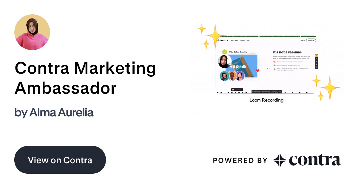 Contra Marketing Ambassador by Alma Aurelia