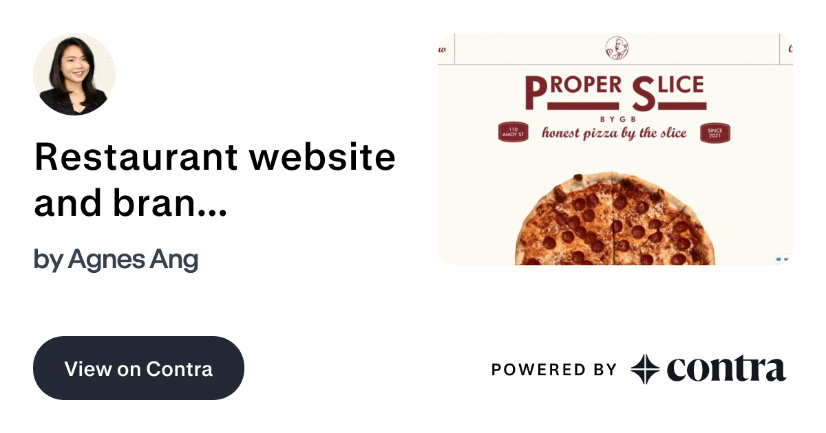 Restaurant website and branding design by Agnes Ang
