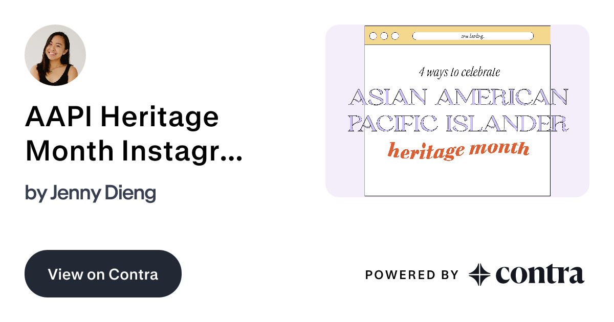 AAPI Heritage Month Instagram Infographic by Jenny Dieng