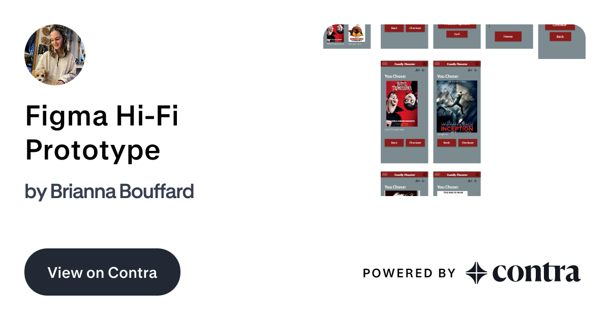 Figma Hi-Fi Prototype by Brianna Bouffard