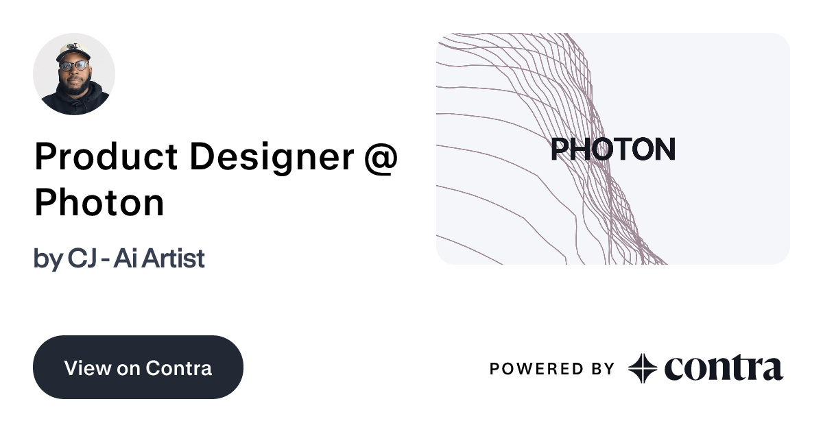 Product Designer @ Photon by Corey Jameson 🔥