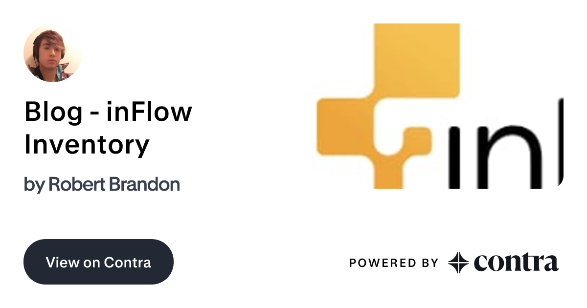 Blog - inFlow Inventory by Robert Brandon