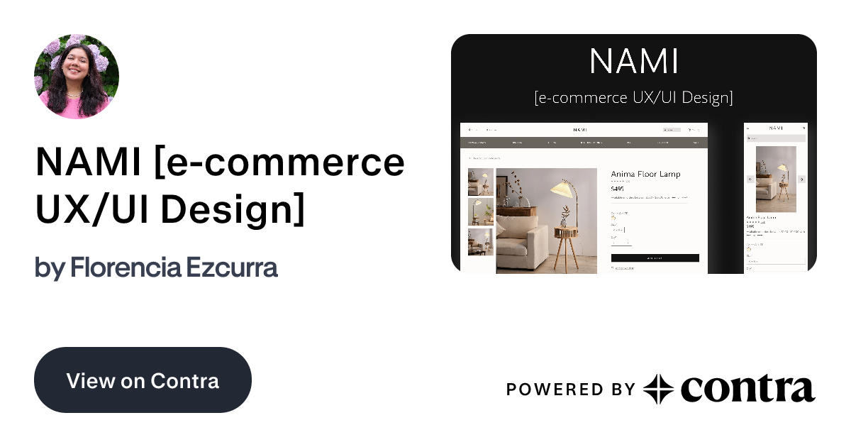 NAMI [e-commerce UX/UI Design] by Florencia Ezcurra