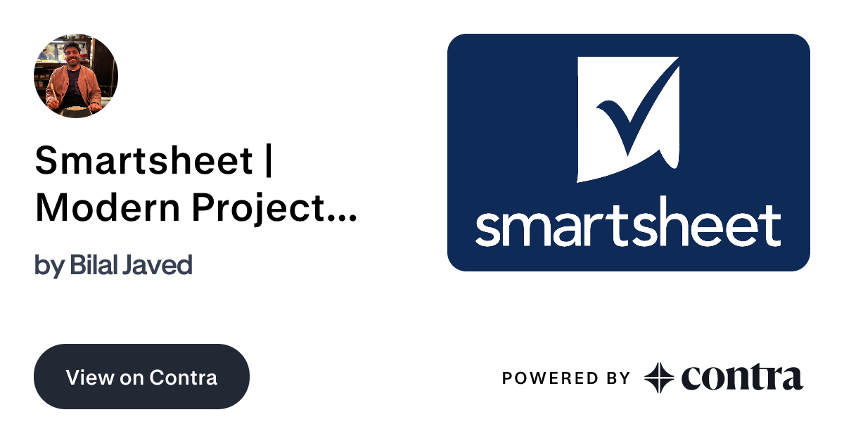 Smartsheet | Modern Project Management Platform by Bilal Javed