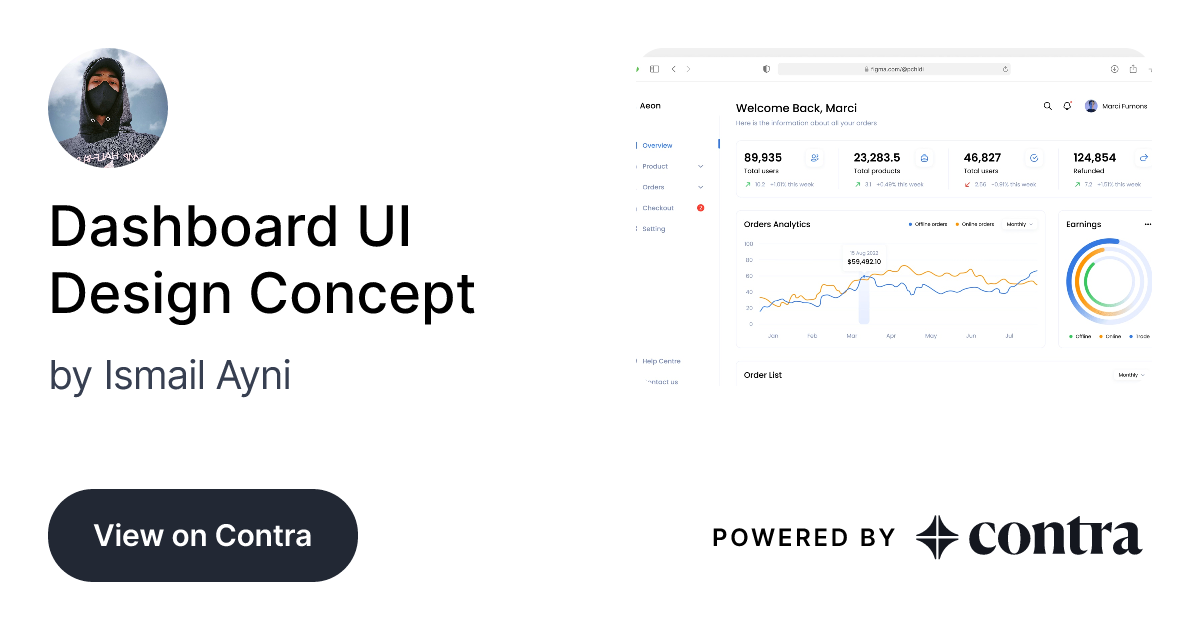 Dashboard UI Design Concept by Ismail Ayni Dashboard UI Design Concept by Ismail Ayni