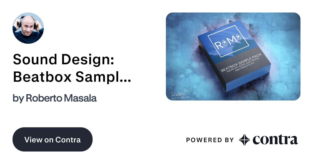 Sound Design: Beatbox Sample Pack by Roberto Masala
