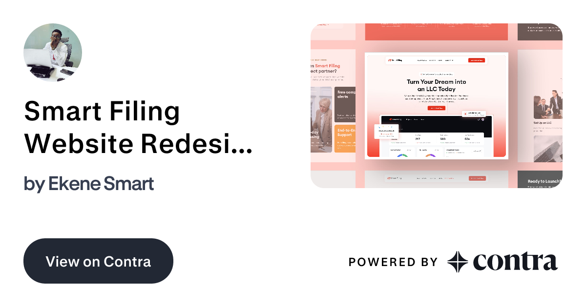 Smart Filing Website Redesign and Development by Ekene Smart