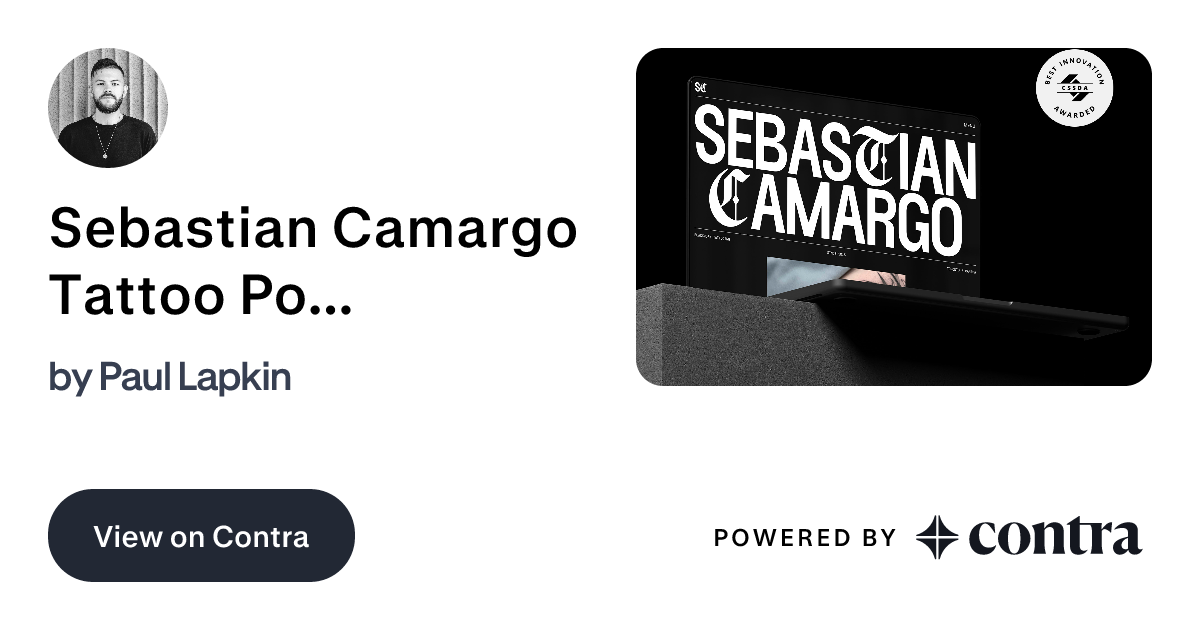 Sebastian Camargo Tattoo Portfolio 🏆 by Paul Lapkin