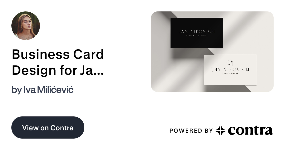 Business Card Design for Jan Nikovich by Iva Milićević