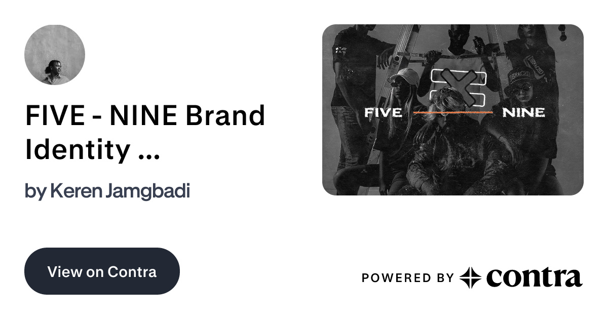 FIVE - NINE Brand Identity | Streetwear Fashion Brand by Keren Jamgbadi