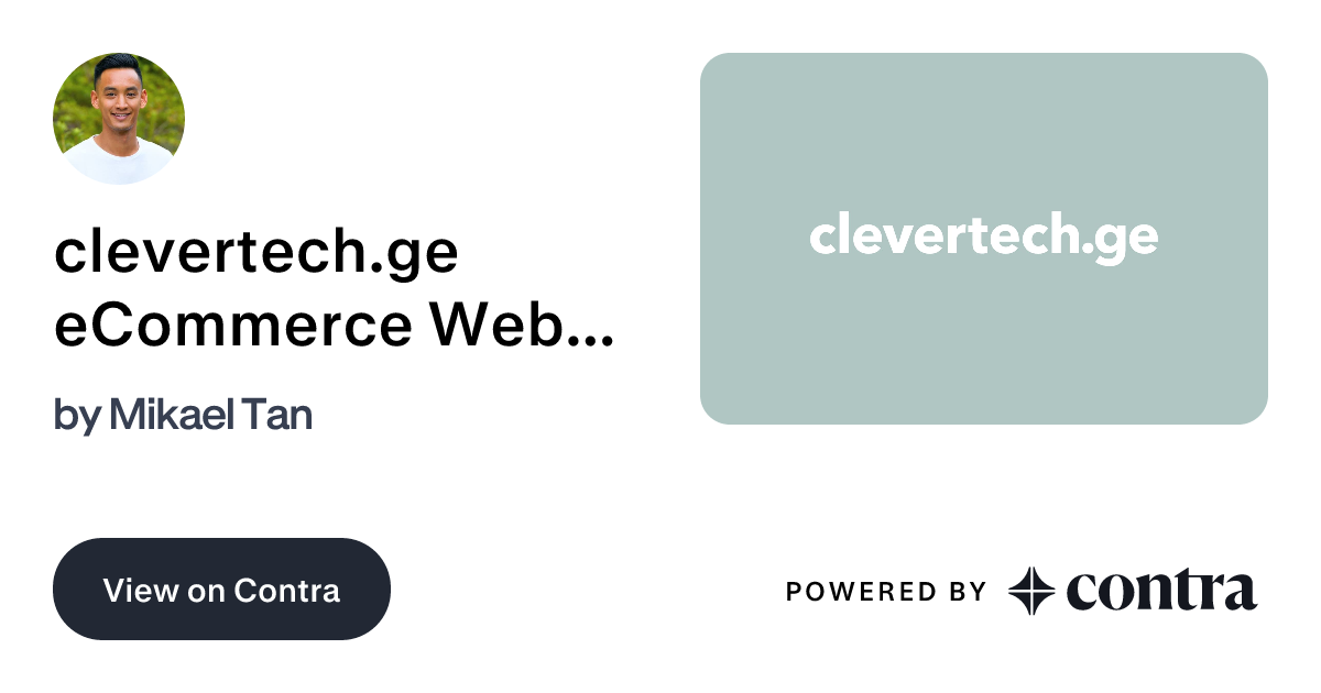 clevertech.ge eCommerce Website by Mikael Tan