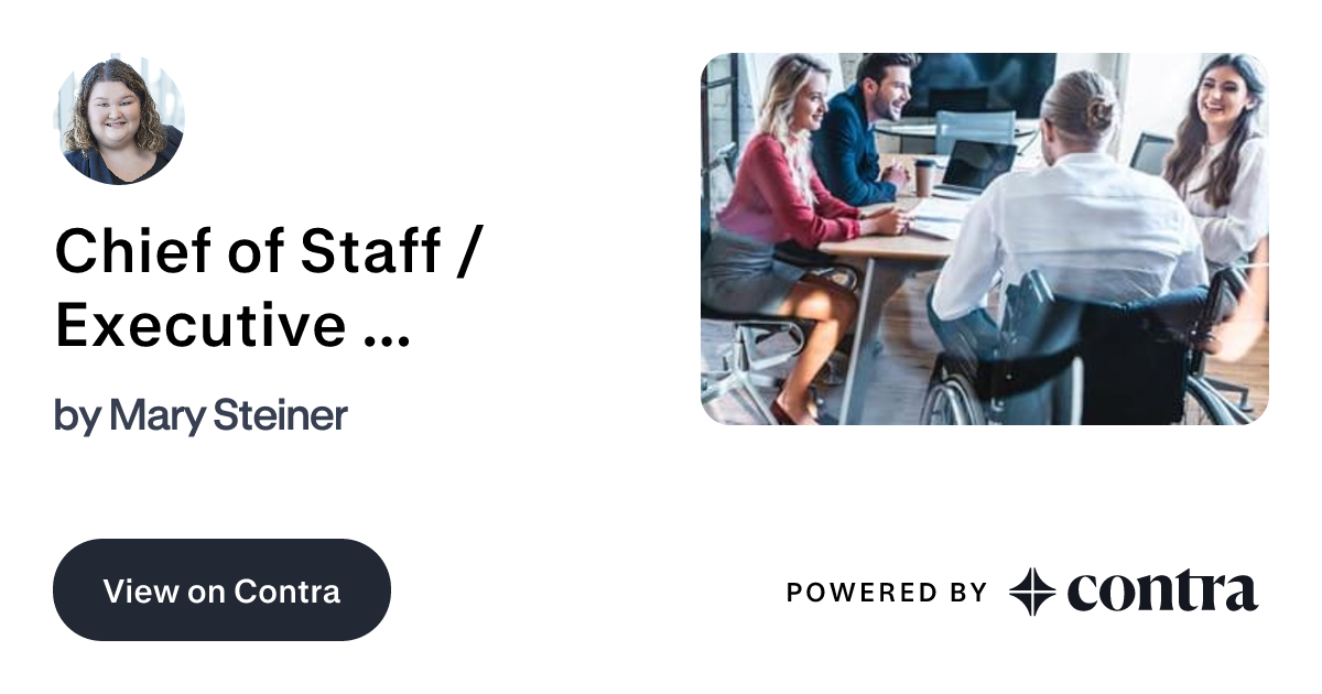 Chief of Staff / Executive Operations by Mary Steiner