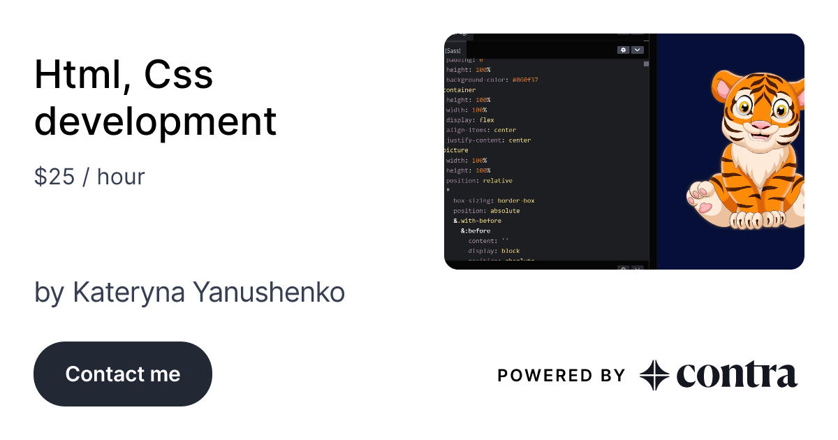 Html Css Development By Kateryna Yanushenko 6130
