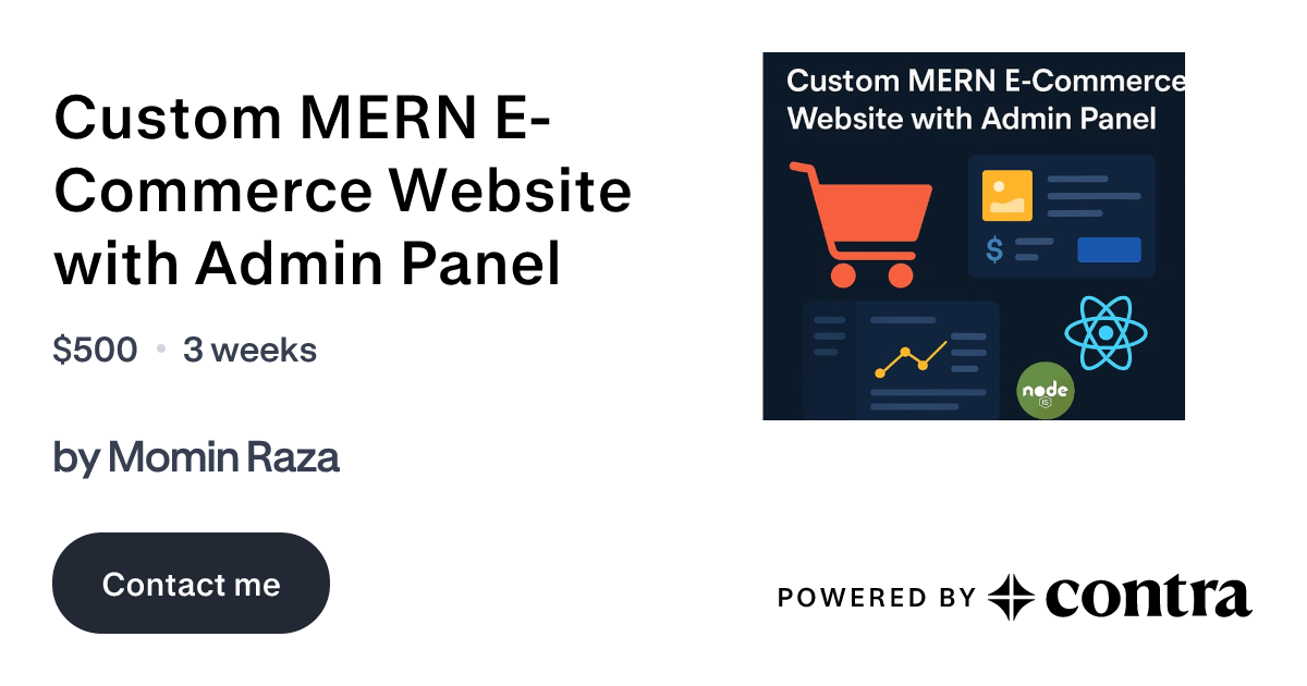 Custom MERN E-Commerce Website with Admin Panel by Momin Raza
