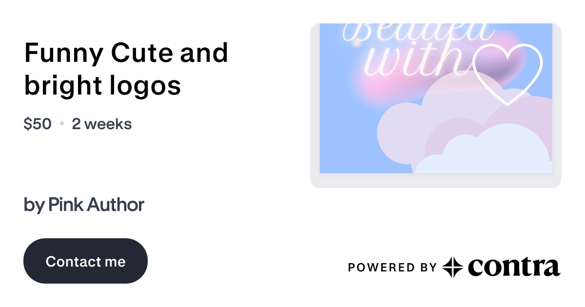 Funny Cute and bright logos by Pink Author