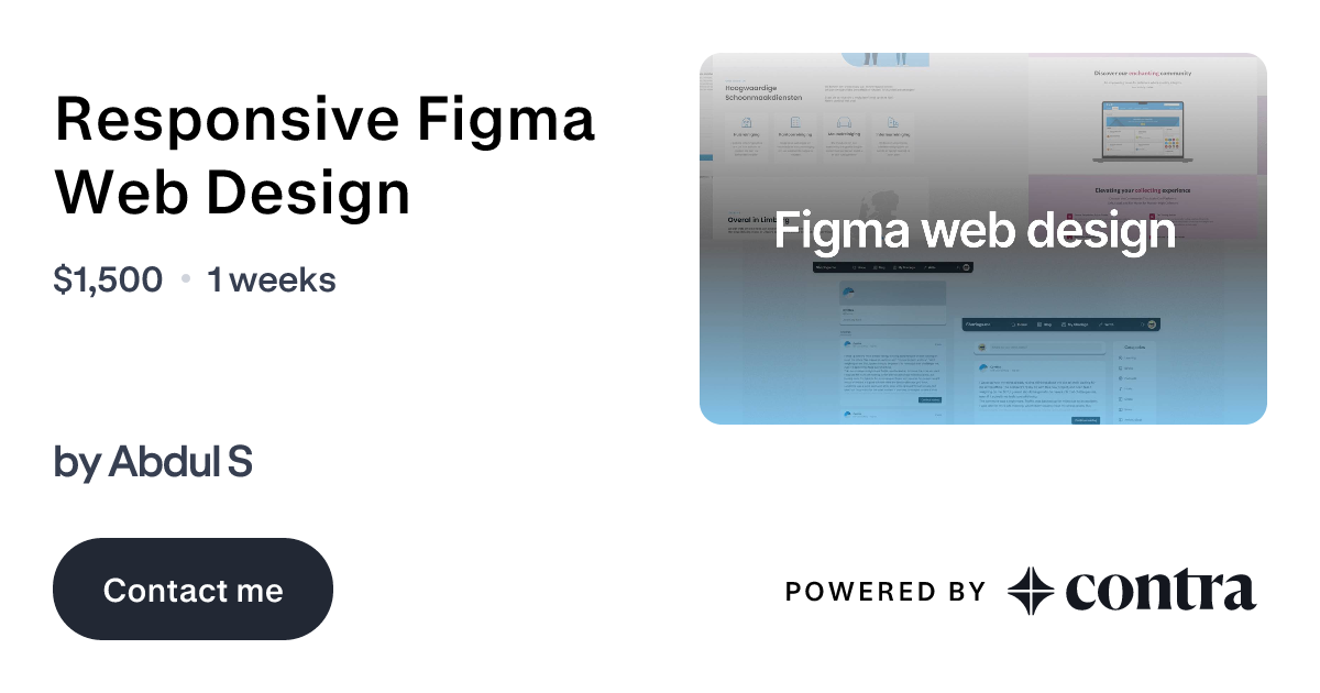 Responsive Figma Web Design by Abdul S