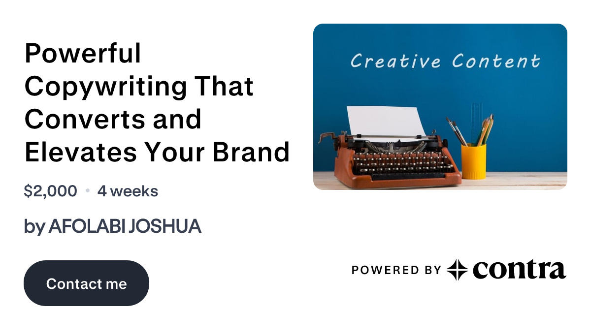 Powerful Copywriting That Converts and Elevates Your Brand by AFOLABI ...