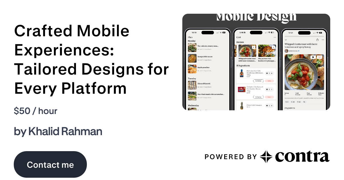 Crafted Mobile Experiences: Tailored Designs for Every Platform by ...