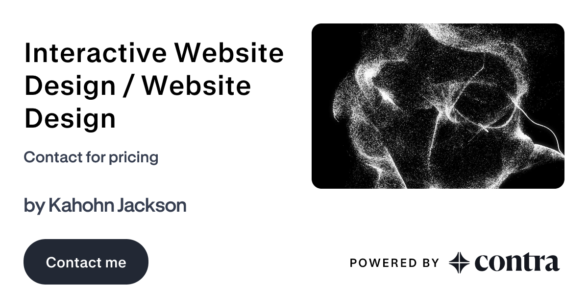 Interactive Website Design / Website Design by Kahohn Jackson