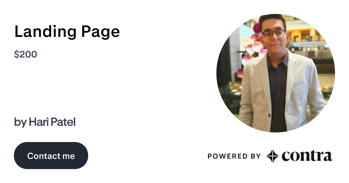 Landing Page by Hari Patel