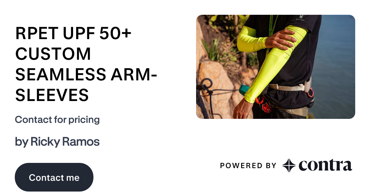 RPET UPF 50+ CUSTOM SEAMLESS ARM-SLEEVES by Ricky Ramos