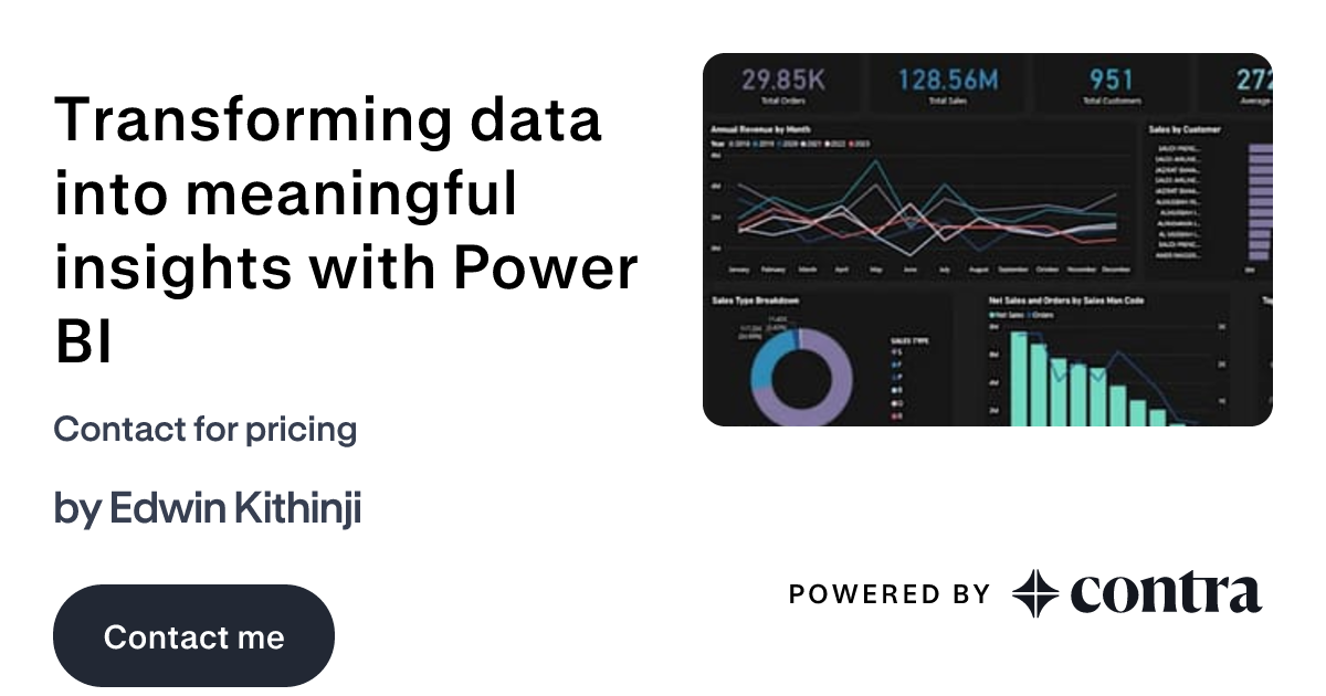 Transforming data into meaningful insights with Power BI by Edwin Kithinji