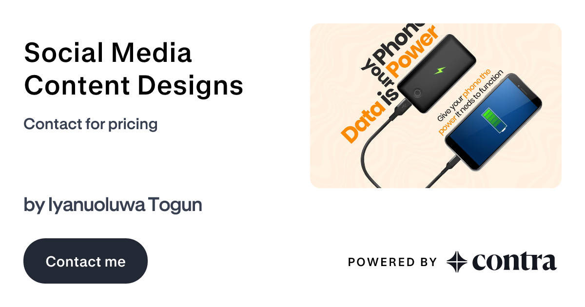 Social Media Content Designs by Iyanuoluwa Togun