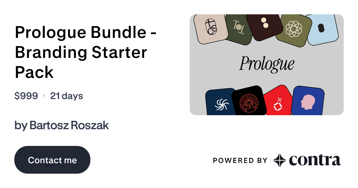 Prologue Bundle - Branding Starter Pack by Bartosz Roszak