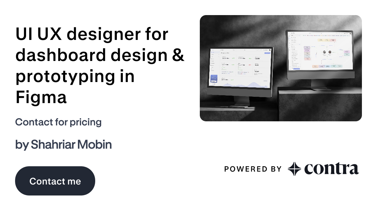 UI UX designer for dashboard design & prototyping in Figma by Shahriar ...